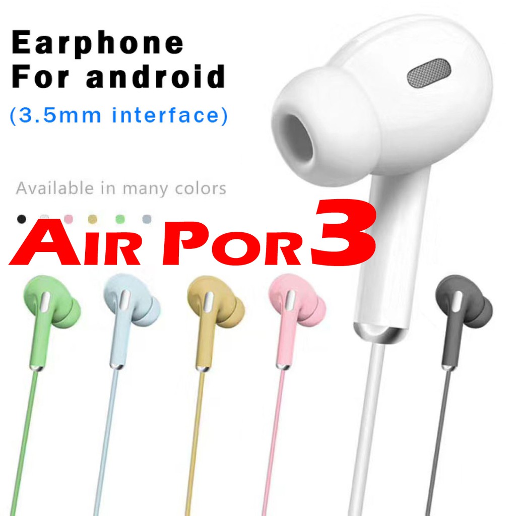 New Air Pro 3 Macaroon Wired Earphone In-Ear Headset Air Pro 3 Wired ...