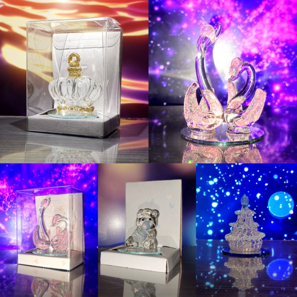 Beautiful wedding gift crystal glass art souvenir christening/birthday ...