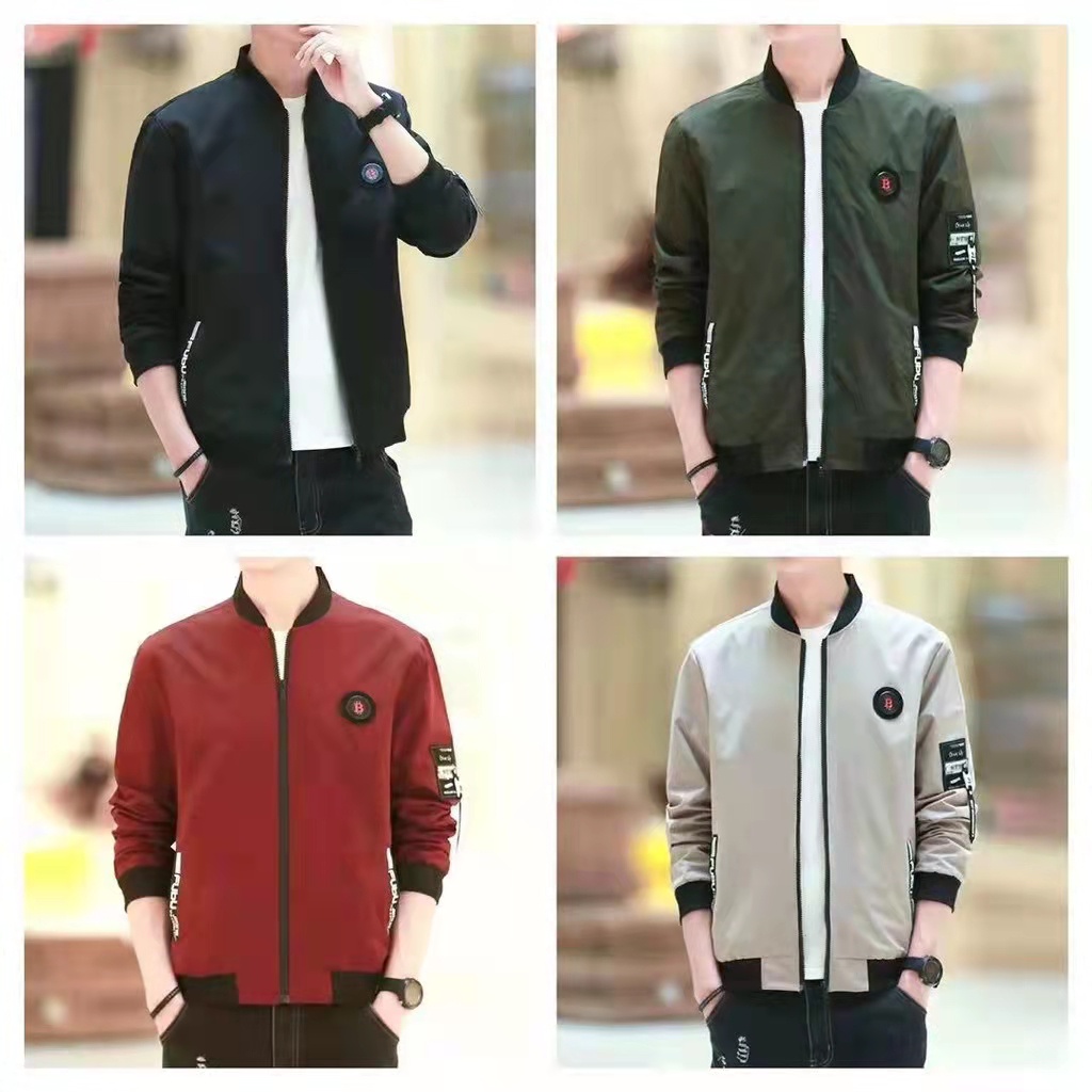 JACKET UNISEX KOREAN STYLE BOMBER JACKET CASUAL | Shopee Philippines