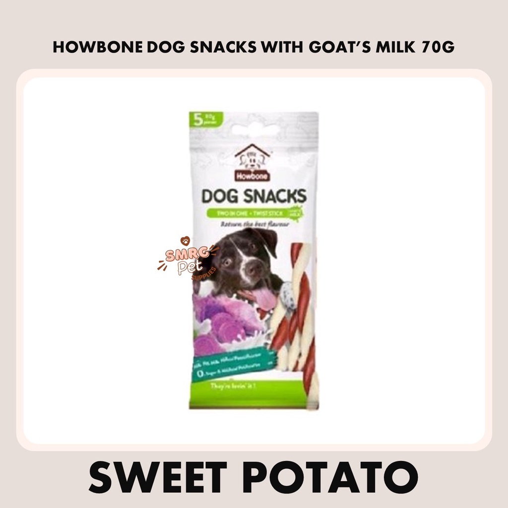 Howbone How Chewy Dog Snacks with Goats Milk Twist Stick Functional ...