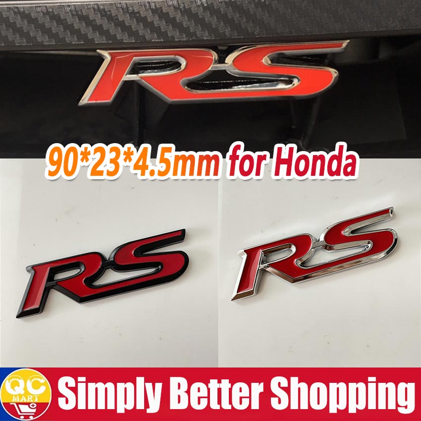 Front Grille Badge Car Auto Rear Trunk Side Sticker 1Pcs Metal Honda RS ...