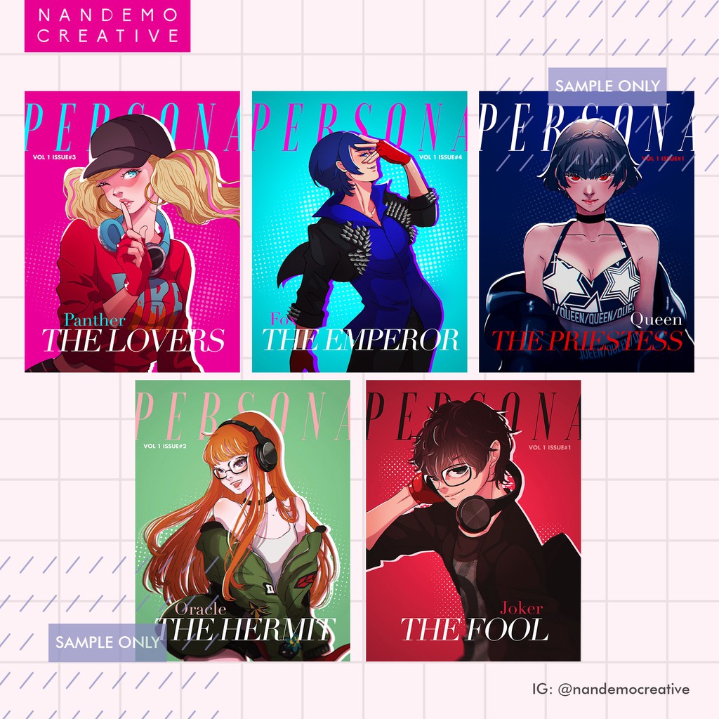 P5 Persona 5 Royal Postcard Magazine Style Art Print Game Anime Phantom ...