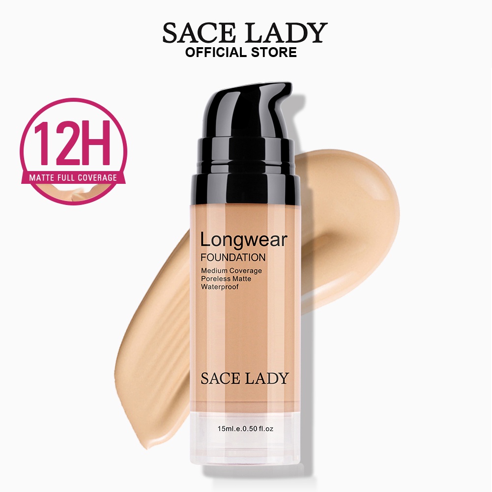 SACE LADY Matte Liquid Foundation Poreless Finish Waterproof Long Wear ...