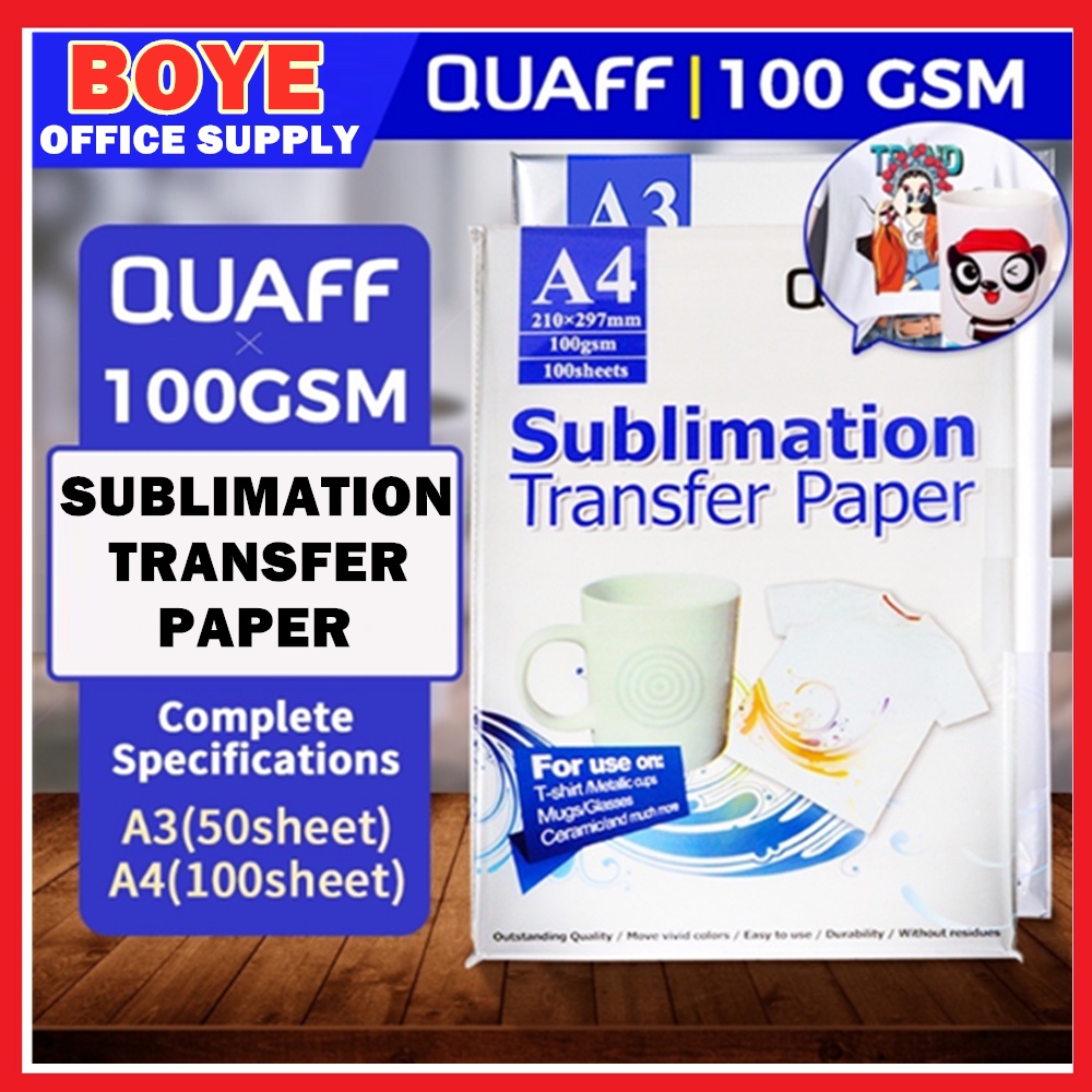 QUAFF Brand Sublimation Paper Color Green (A4*100Sheets ) | Shopee ...