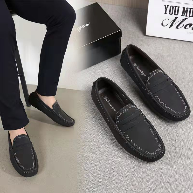 MEN'S LEATHER LOAFER TOPSIDER SHOES WY18-17 | Shopee Philippines