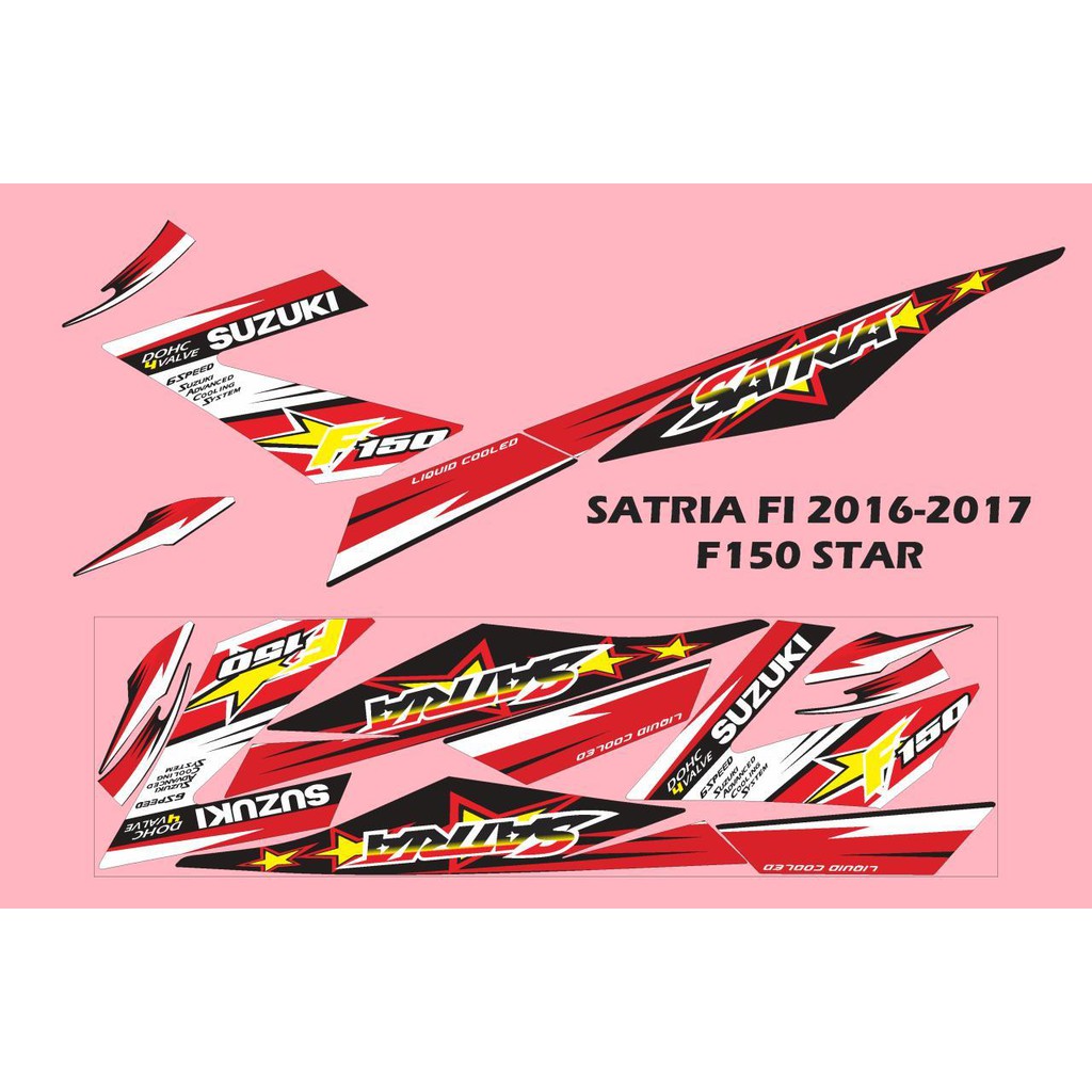 Satria FI STRIPING DECAL Sticker 2016-2017 F150 STAR | Shopee Philippines