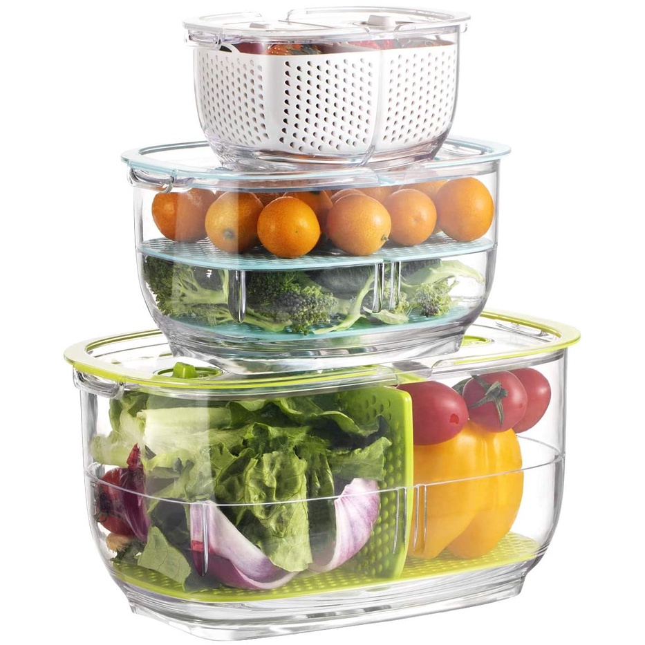 Fresh Fruit Storage Ref Organizer Food Storage ( Gray Only ) | Shopee ...