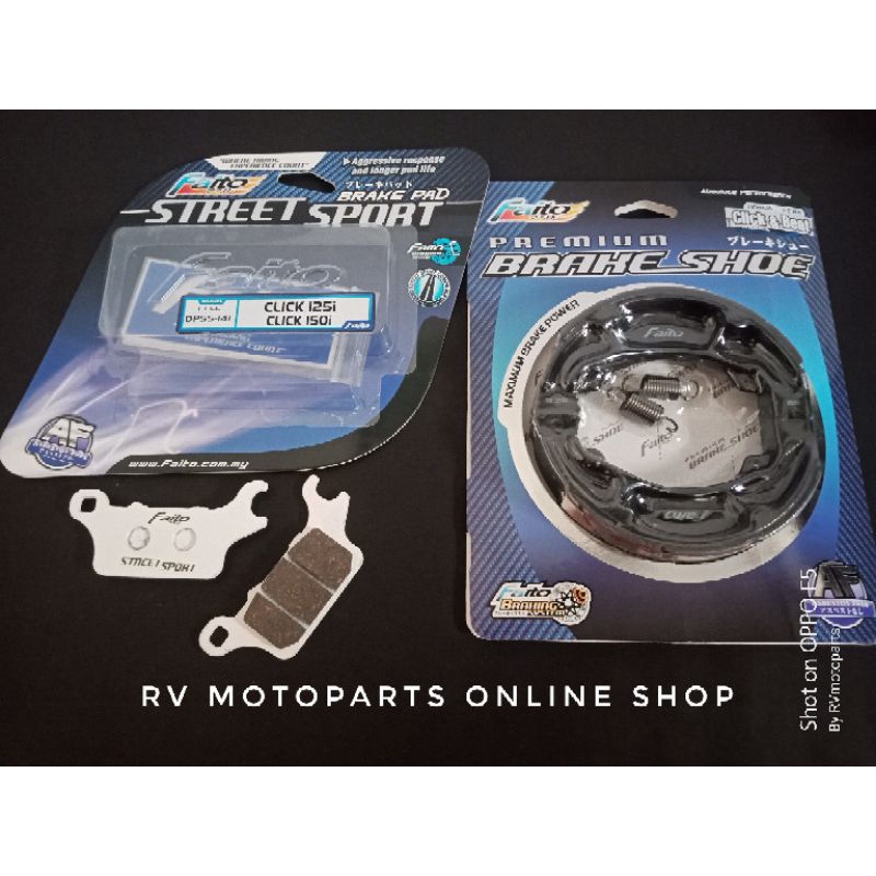 FAITO Brake Shoe & Brake Pad For Honda beat / click / airblade | Shopee ...
