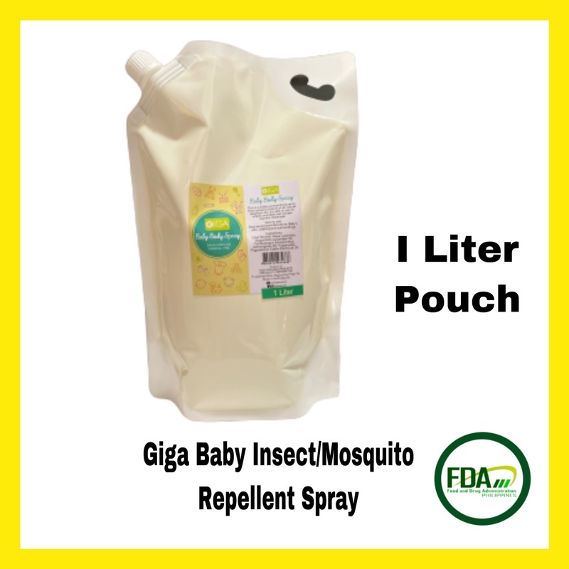Giga Baby Insect/Mosquito Repellant Spray.1 Liter Pouch(New Packaging ...