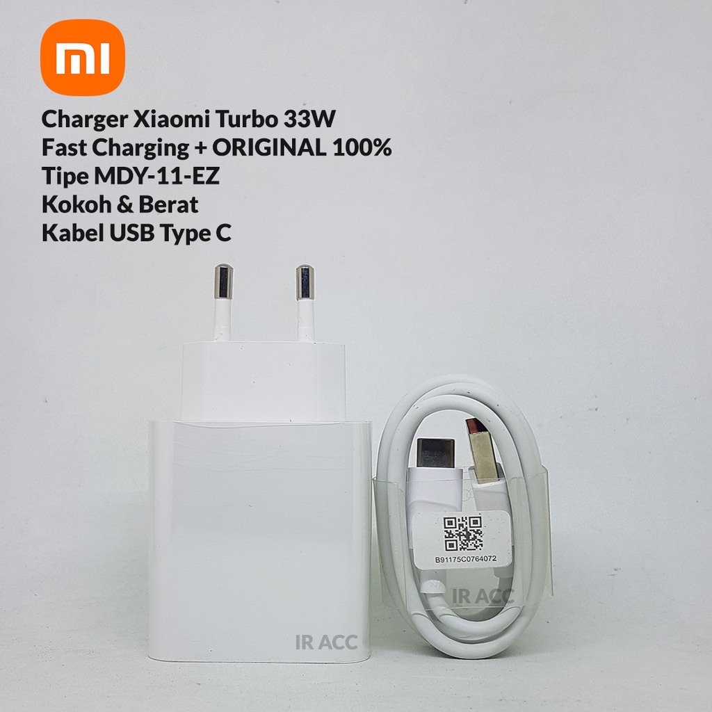 Xiaomi MI Turbo Fast Charging Charger 33w 33Watt ORIGINAL 100% USB Type ...