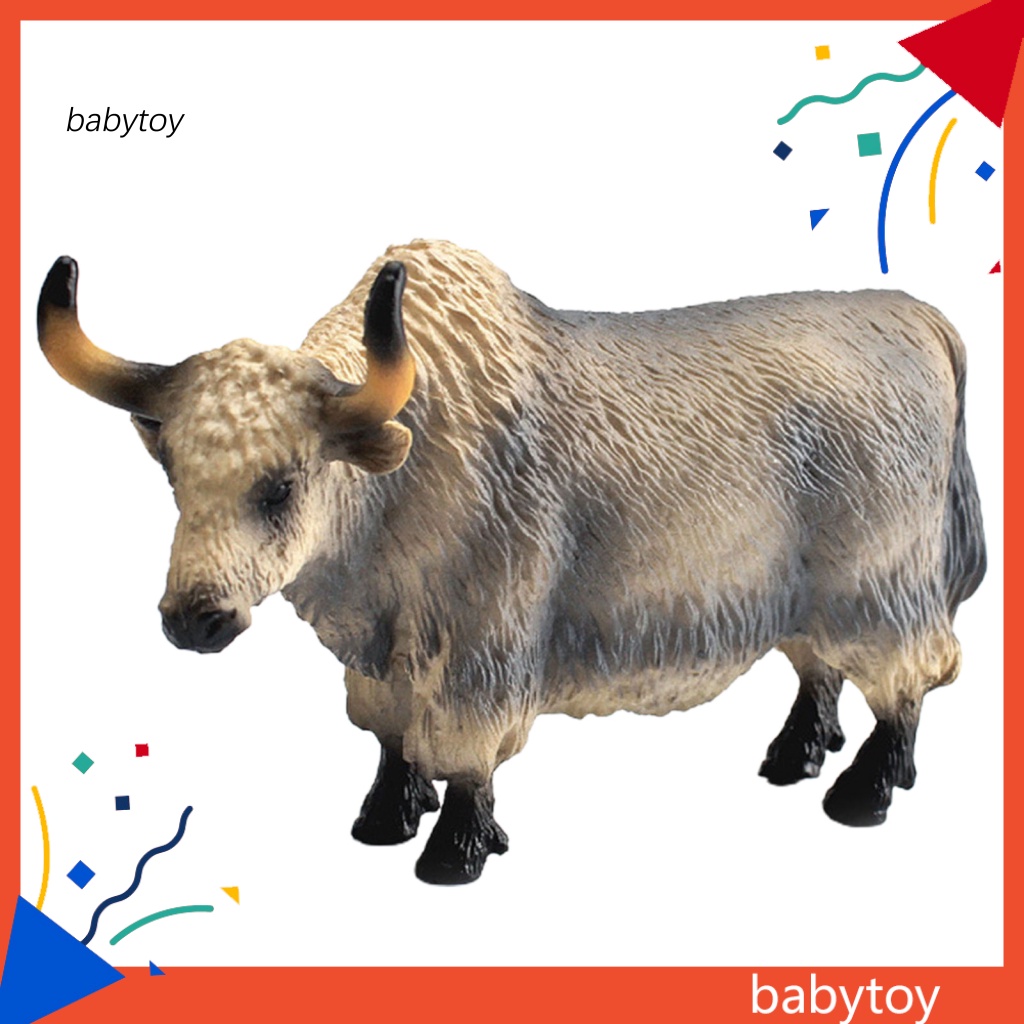 BABY Yak Model Mini Cow Yak Animal Model Ornament Easy to Store ...