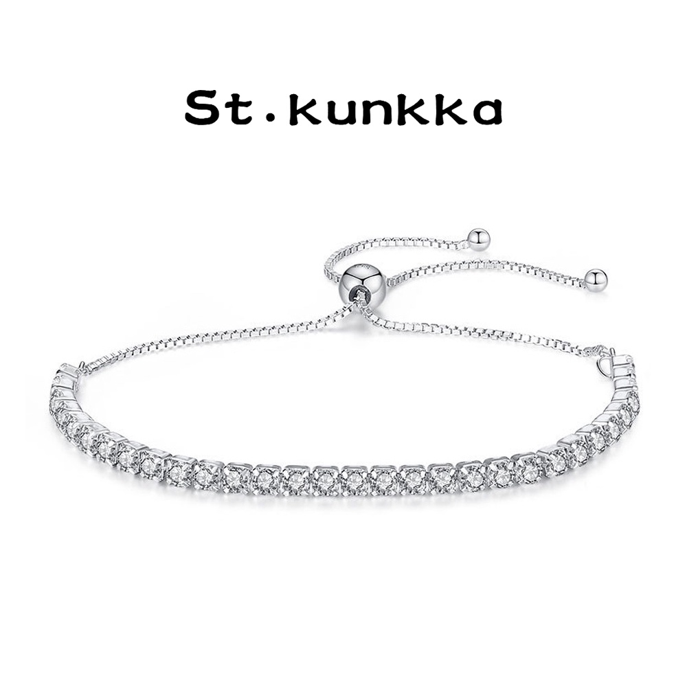 St.kunkka 1pc High Quality Wristband Diamond Slider Tennis Adjustable ...