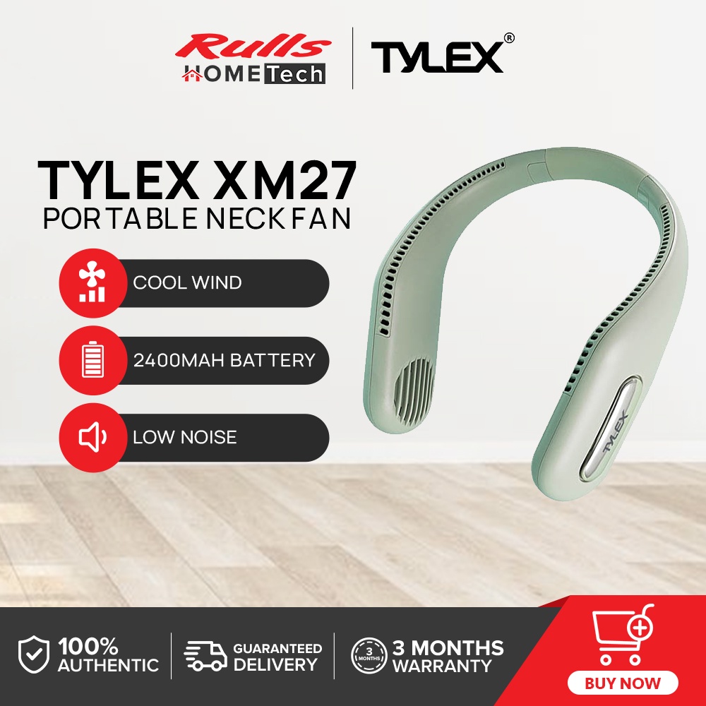 TYLEX XM27 Portable Neck Fan | Hands Free Turbine Blade Type-C Charging ...