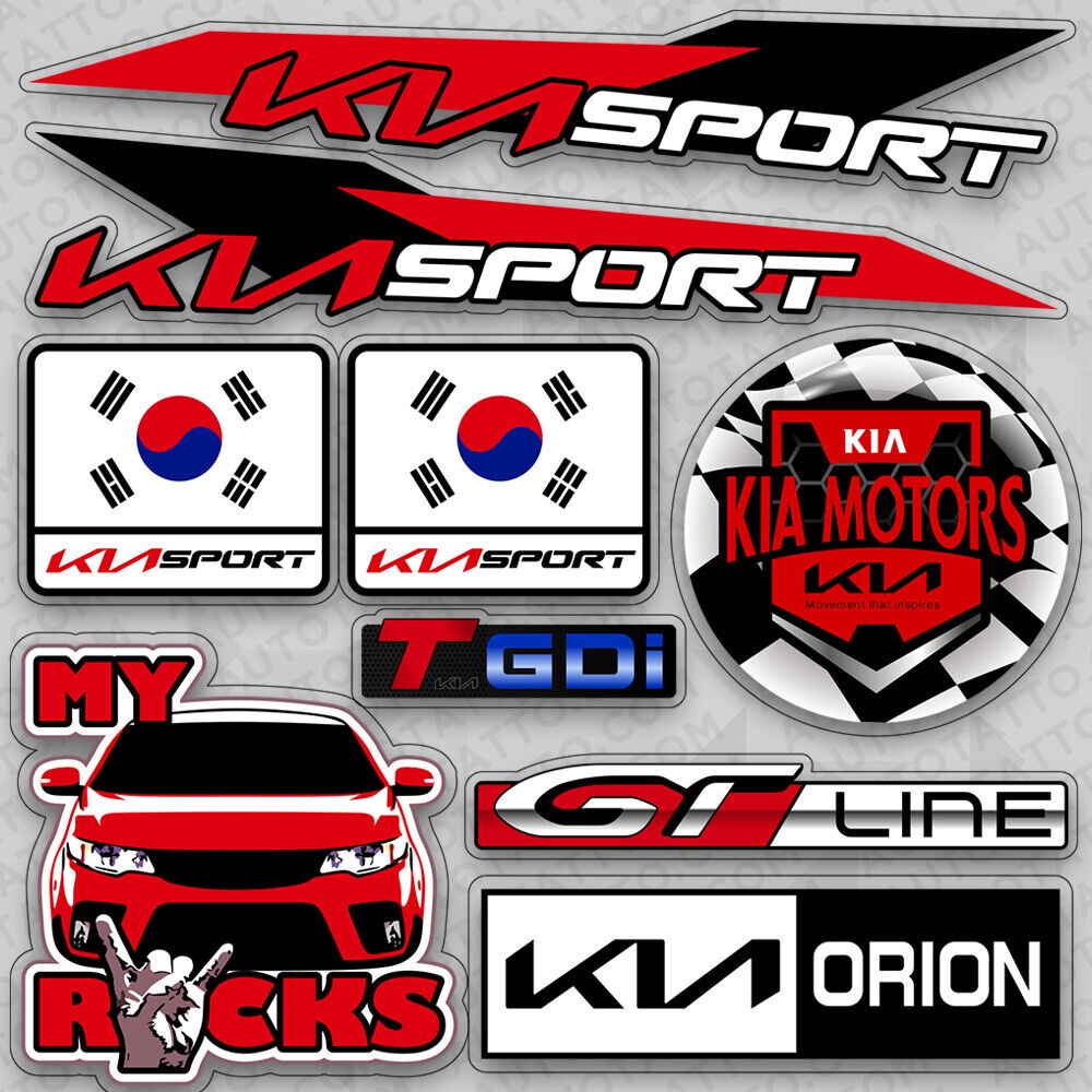 Fit New Kia Sport GT Line GDI Car KDM Sticker Vinyl Decal Stripes ...