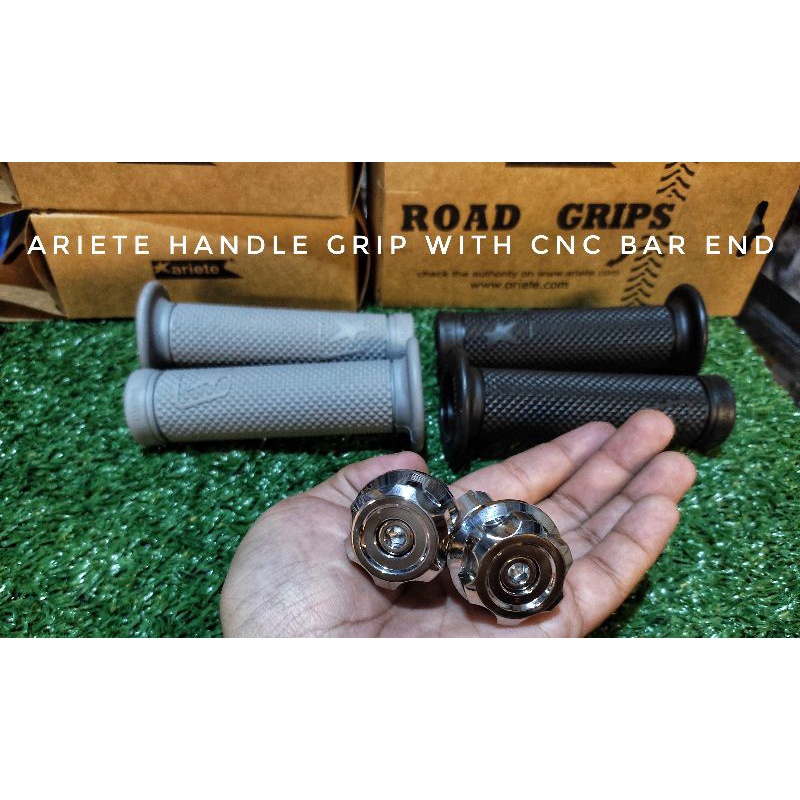 ARIETE GRIP WITH CNC BAR END UNIVERSAL THAILAND (ORIGINAL) | Shopee ...