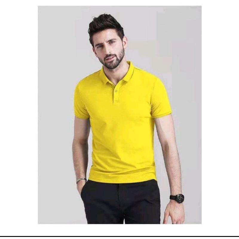 Lemon Yellow Polo Drifit T-shirt Unisex Men's Cut | Shopee Philippines