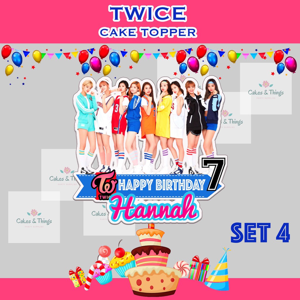 TWICE CAKE TOPPER (6 x 8 inches) | Shopee Philippines