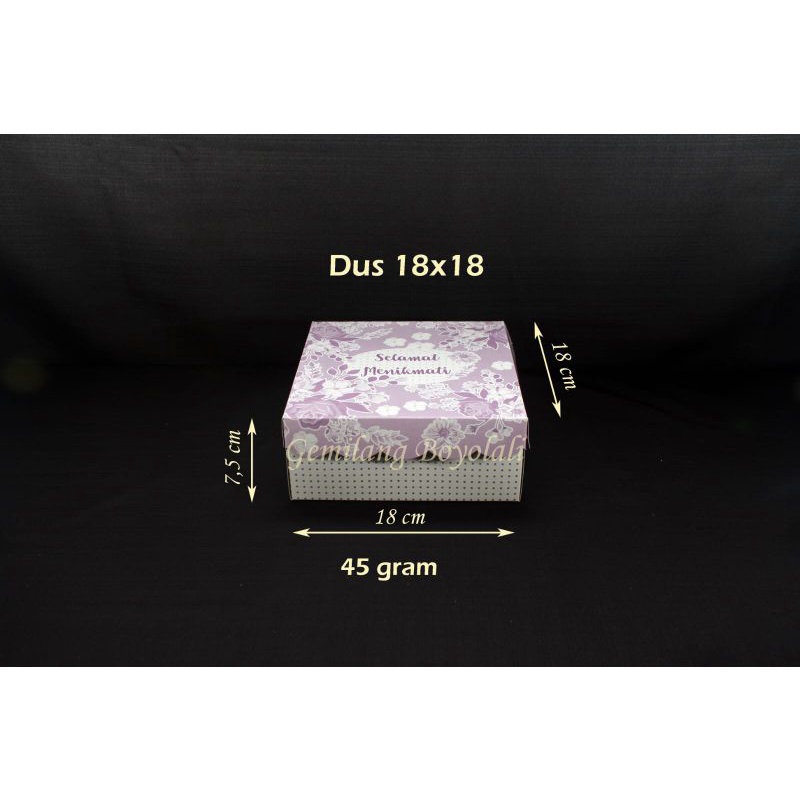 PUTIH Thick Food Box 18x18 / Box 18x18 Food, Rice Cake, Cake Box ...