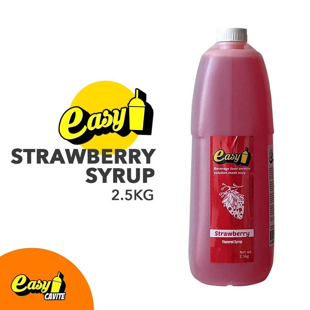 Easy Brand Strawberry Flavored Syrup 2.5kg | Shopee Philippines