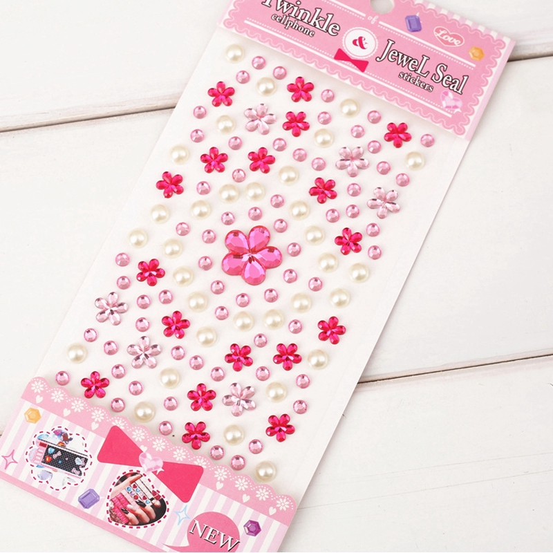 Acrylic Rhinestone Decorative Stickers Mobile Phone Stickers with ...