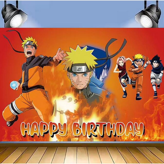 Naruto Theme Photography Backdrop for Boys Fans Birthday Party Banner ...