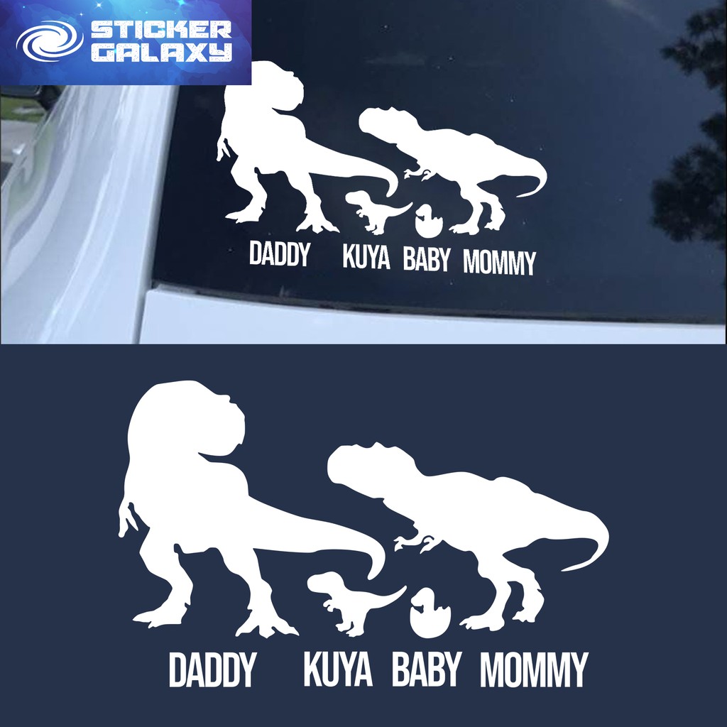 Family Car Sticker (TREX) t-rex vinyl decal WATERPROOF | Shopee Philippines