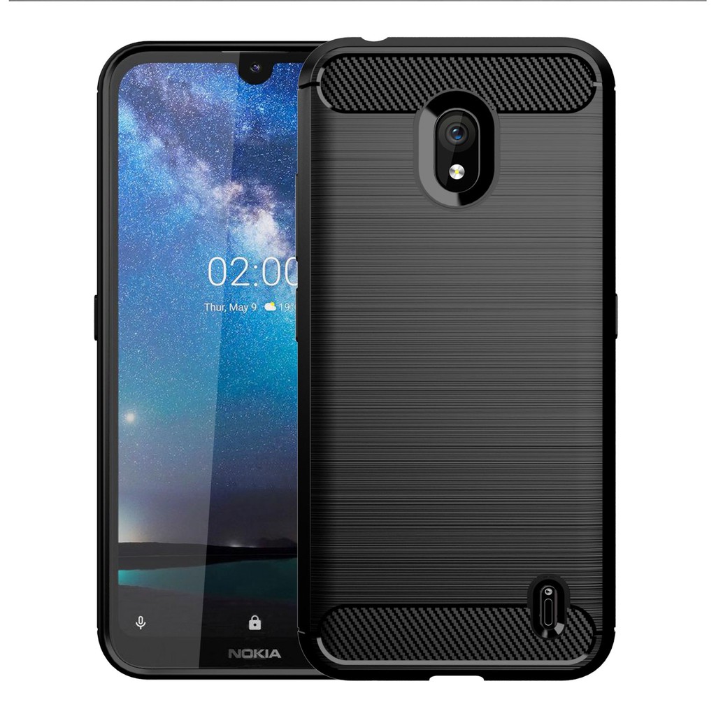 Nokia 2.2 Casing Armor Carbon Fiber TPU Soft Silicone Back Cover Nokia2 ...