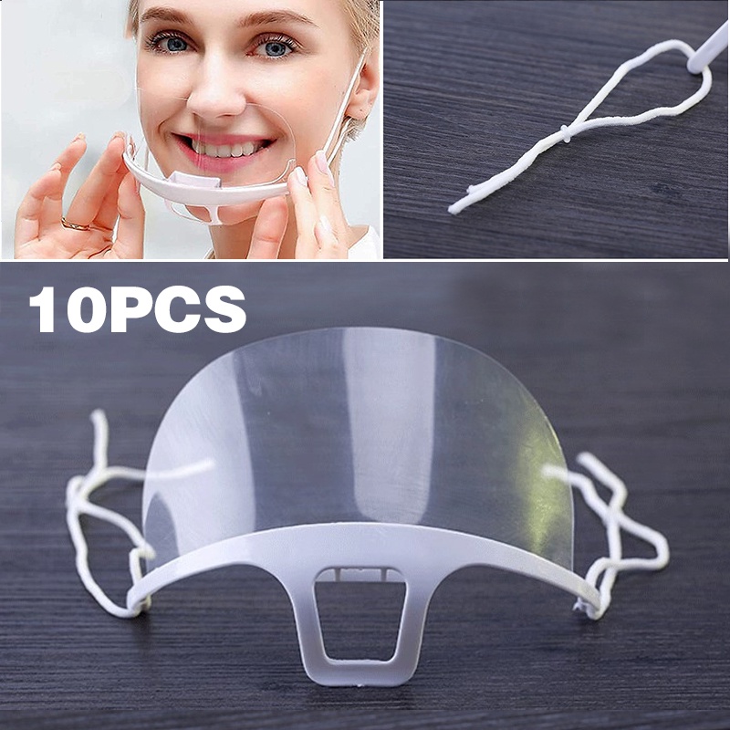 10pcs Mouth Guard Spit Shield Chef Canteen Mask Restaurant Catering ...