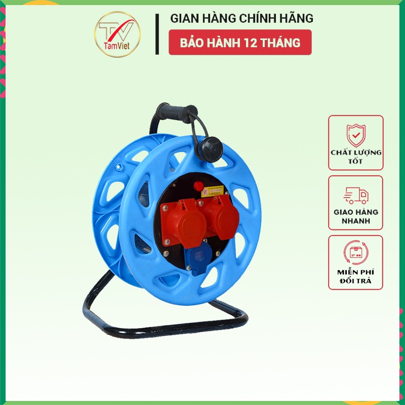Tam Viet electric wire reel, small 3-phase electrical wire reel 16A 50m ...