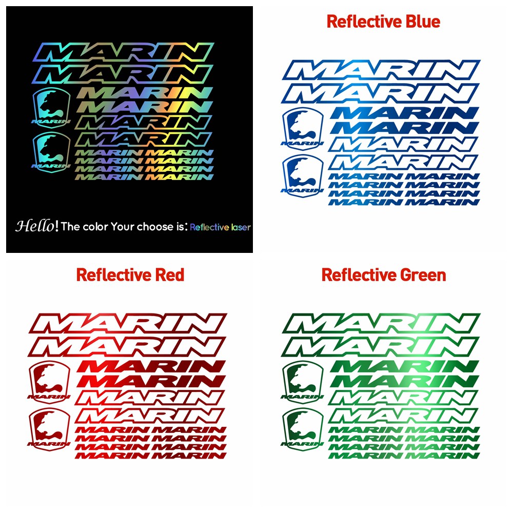 compatible Marin Vinyl Decal Stickers Sheet Bike Frame Cycle Cycling ...