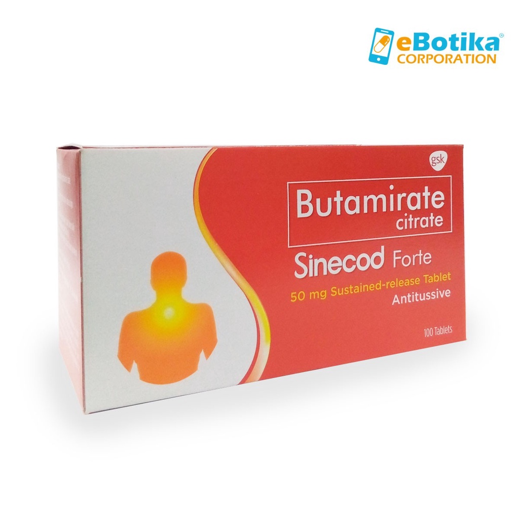 Sinecod Forte (Butamirate Citrate) 50mg (4pcs Tablets) | Shopee Philippines