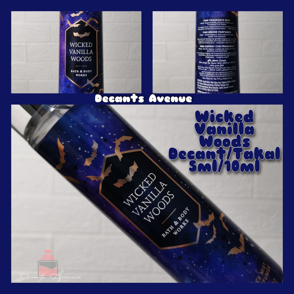 Wicked Vanilla Woods - Bath And Body Works 1mL 3mL 5mL 10mL | Shopee ...