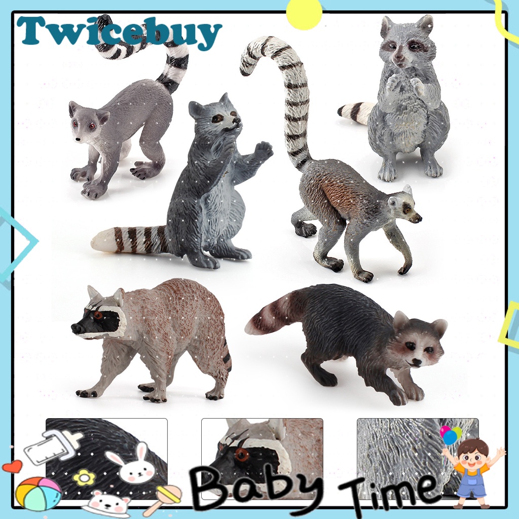 TB- Animal Model Simulated Detailed PVC Forest Animal Raccoon Model for ...