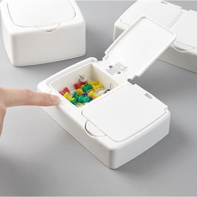 Simple Button Storage Box Japanese Style Mini Storage Box | Shopee ...