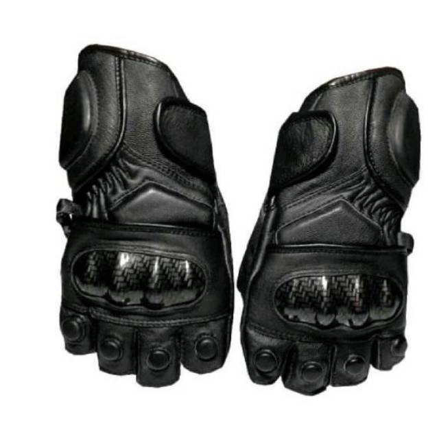 Genuine Leather Gloves, Motorcycle Gloves, Golves half Finger, Men's ...