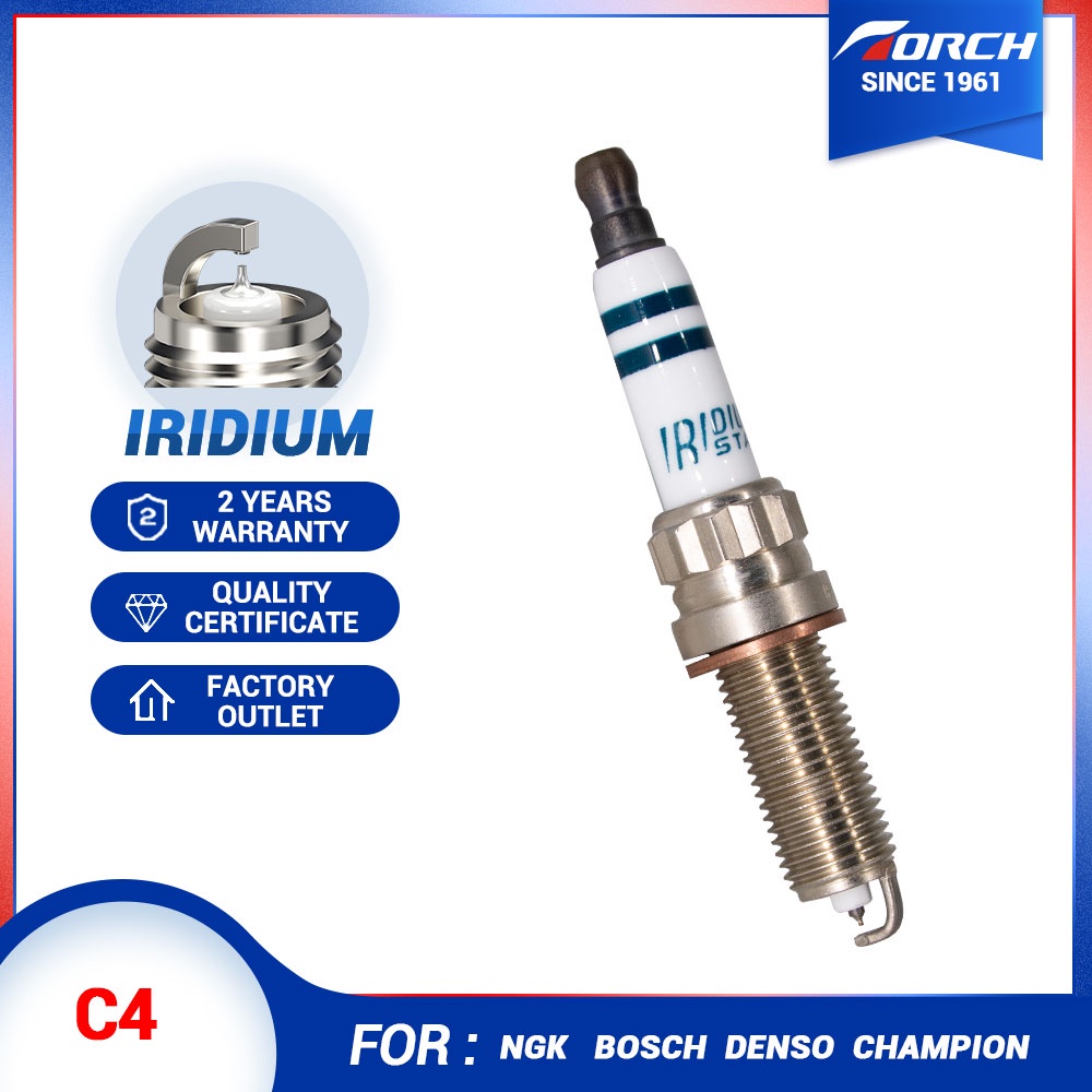 China original TORCH Iridium platinum Spark Plugs C4 for Torch UH8RAIP Bosch ZR6SII3320 | Shopee ...