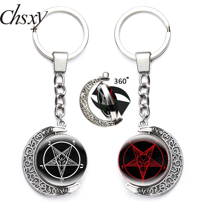 CHSXY Baphomet Astral Void Energy Talisman Keychain 360 Degrees Rotated ...