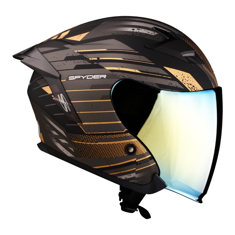 Spyder Fuel GD S3 - STRIDE Open Face Helmet with Dual Visor (Free Clear ...