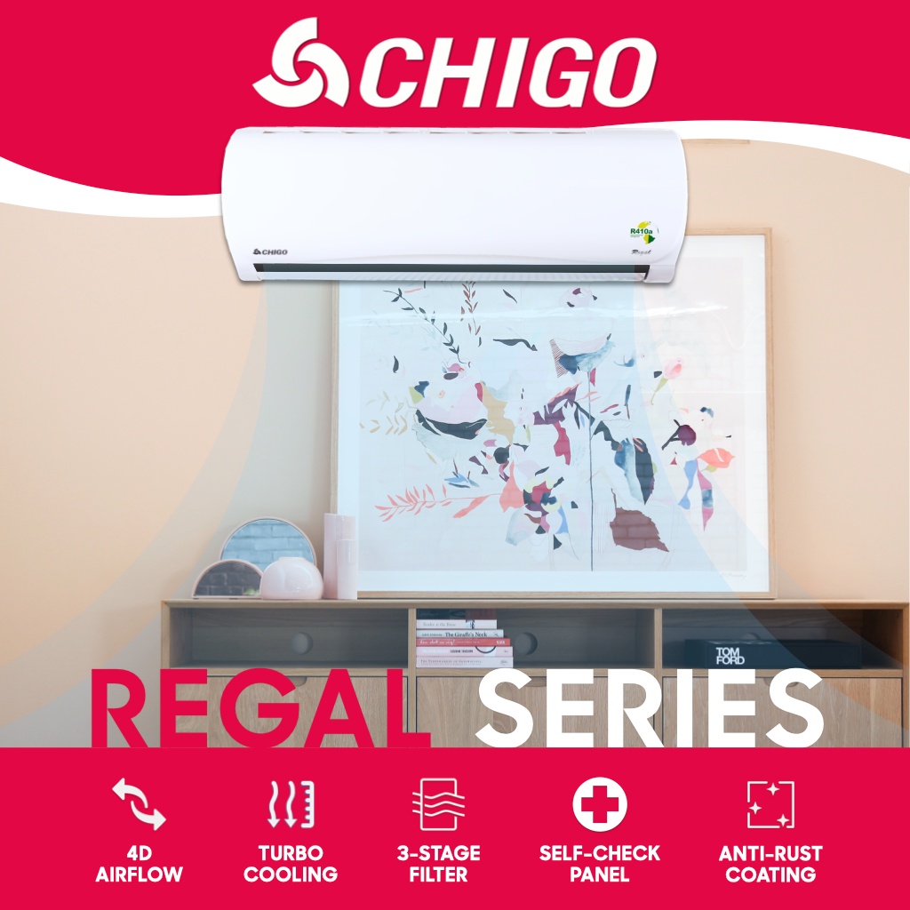 CHIGO 1HP R410a Split Type Air Conditioner 3 Stage Filter & 12 Ft ...