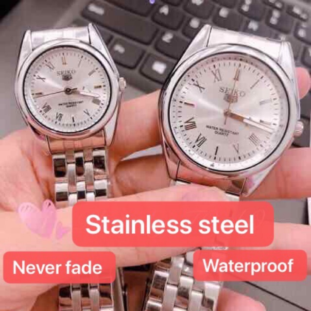 Fashion STAINLESS STEEL WATERPROOF WATCH for men’s women’s | Shopee ...