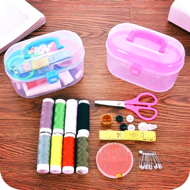 Portable sewing box Portable sewing box home and travel set | Shopee ...