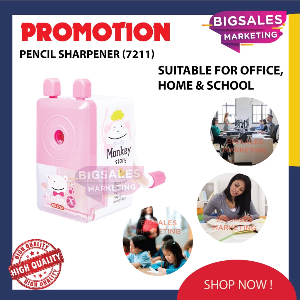 BS MALL Deli Cute Kid Pencil Sharpener Student Kids Prize School Supply ...