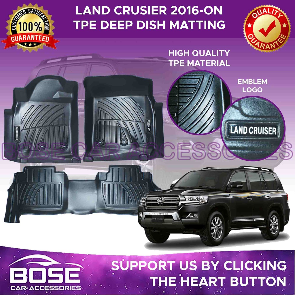TPE Deep Dish for Toyota Land Cruiser 2016 - 2021 Deep Dish Car Matting ...