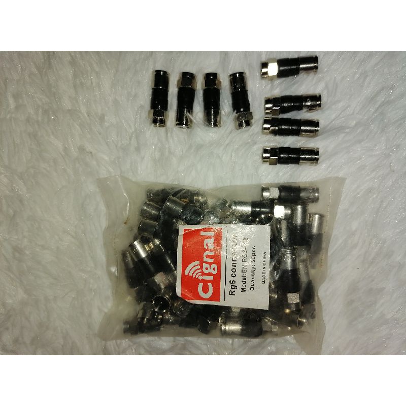 RG-6 connector for RG-6 wire for cable and cctv installation/50 pcs per ...