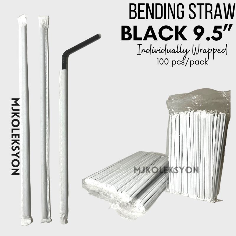Bending Straw Individually Paper Wrapped 100pcs | Shopee Philippines