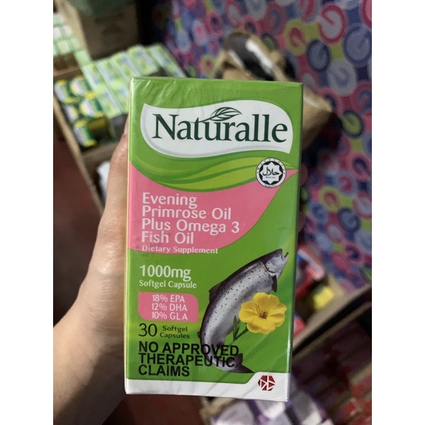 NATURALLE EVENING PRIMROSE PLUS OMEGA 3 FISH OIL 1000mg containing 30 ...