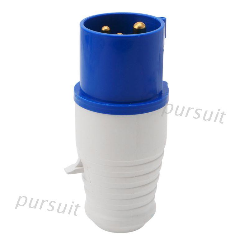 16 Amp 3 Pin Industrial Plug 220-250V Weatherproof IP44 2P+E 3Phase 16A ...