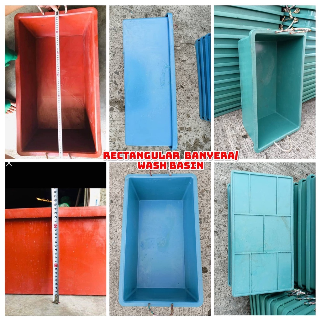 RECTANGULAR BANYERA FISH CRATE / WASH BASIN 3 COLORS AVAILABLE MINIMUM ...