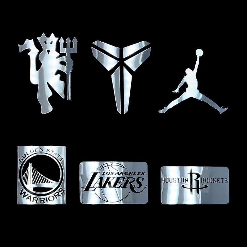 New metal sticker-NBA flying man Jordan logo logo black Mamba spirit ...