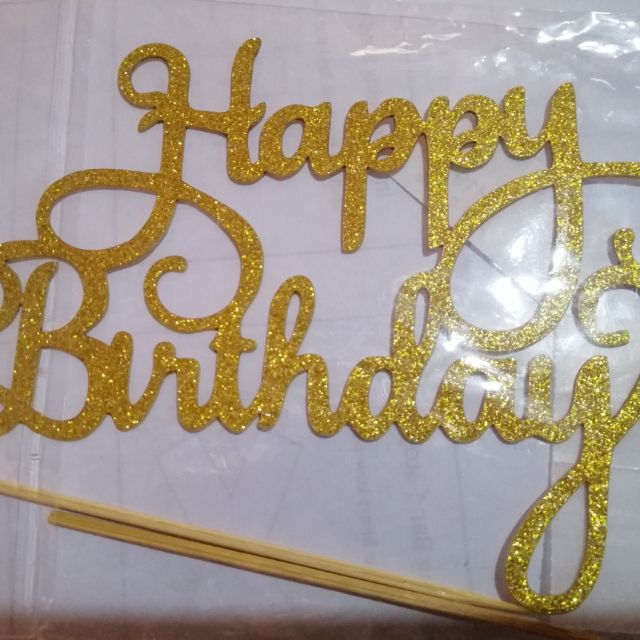 Hbd cake topper stick | Shopee Philippines